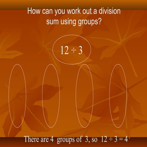 Dividing using groups | PPT
