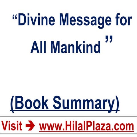 Divine message for all Mankind | PPT