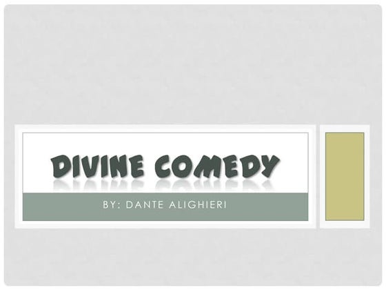 Divine comedy by Dante Alighieri | PPTX