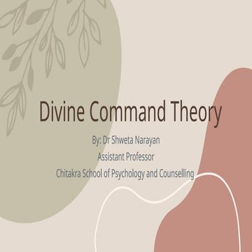 The presentation on Divine Command Theory ppt | PPT