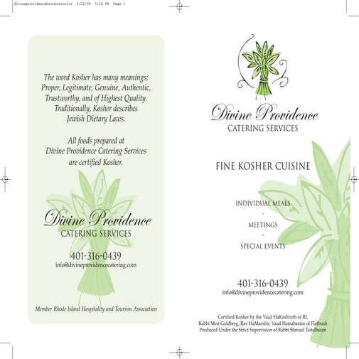 Divine Providence Menu | PDF