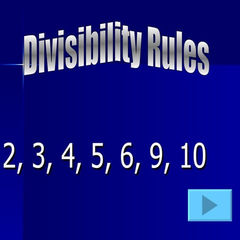 Divisability rules | PPT | Free Download