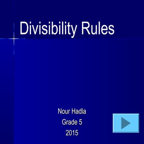 Divisibility rules | PPT