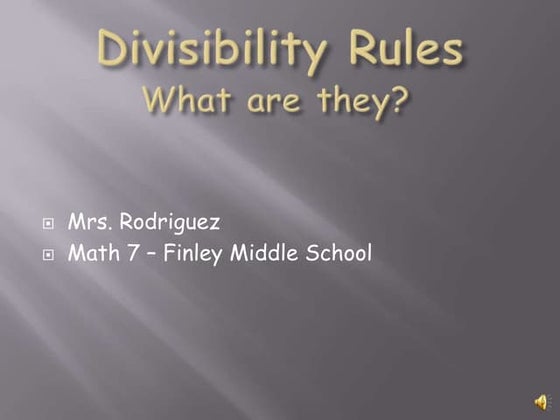 Divisibility lesson unit 1 grade six.pptx