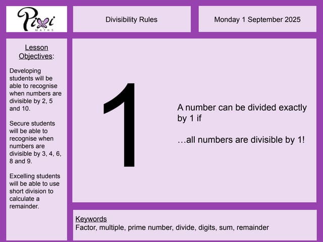 Presentation1.pptx Divisibility Rules Grade 5 | PPTX