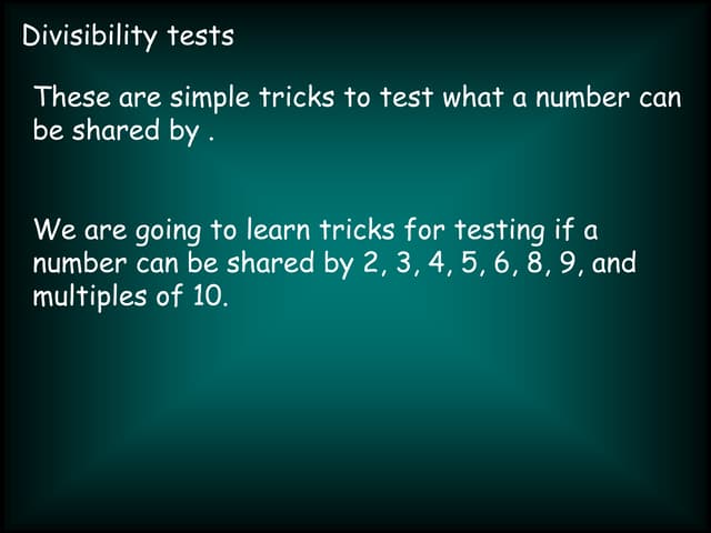 Divisibility Rules for 2, 5 and 10 | PPTX