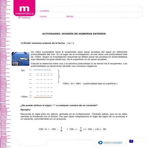 División de numeros enteros | DOC