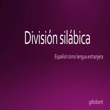 Division silabica | PPT