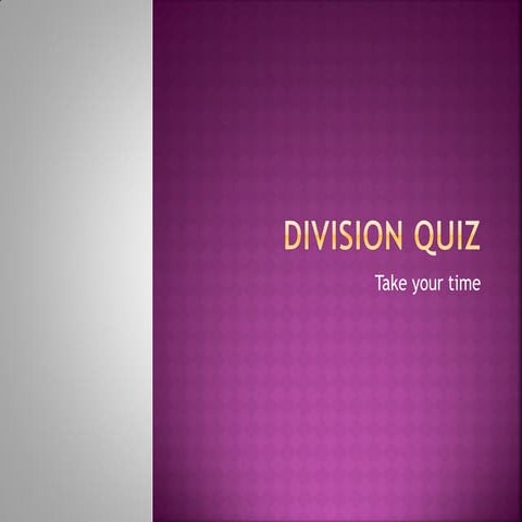 Division quiz | PPT