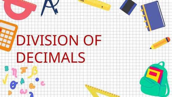 Division of decimals | PPTX