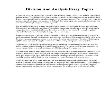 Division And Analysis Essay Topics.pdf