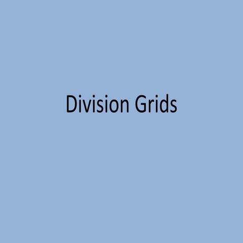 Division grids starter | PPT