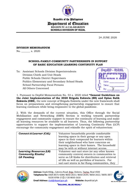 Updates on Different DepEd Memorandums d | PPTX | Educational ...