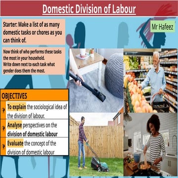 Division of Labour. Sociology Powerpoint | PPTX