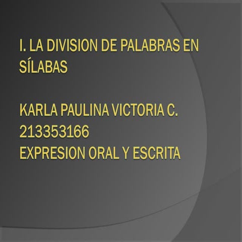 Division silabica | PPT
