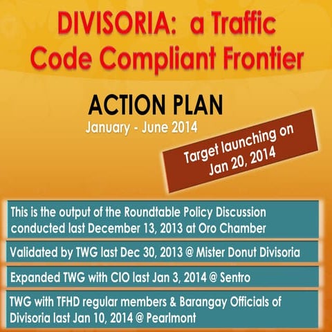 Divisoria a traffic code compliant frontier action plan | PPTX
