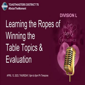 _Div L Educl Session Winning Table Topics & Evaluation.pptx