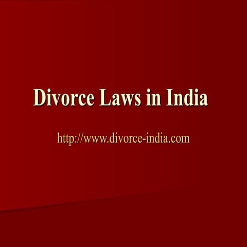 Divorce Laws in India | PPT