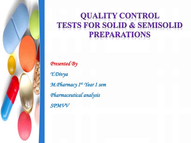 CMA-CPP-CQA for oral solid dosageform | PPTX