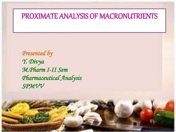 Proximate analysis.pptx | Chemistry | Science