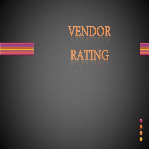 vendor rating | PPTX