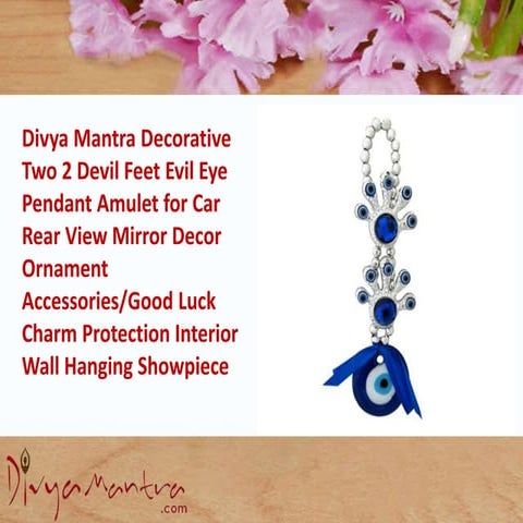 Divya mantra decorative two 2 devil feet evil eye pendant amulet for ...