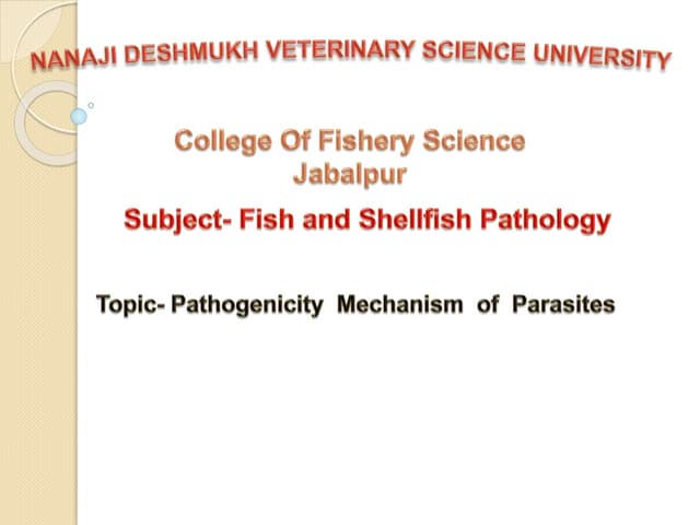 PARASITIC DISEASES OF FISHES.pptx