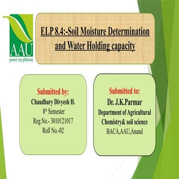 Determination of maximum water holding capacity of soil .pptx