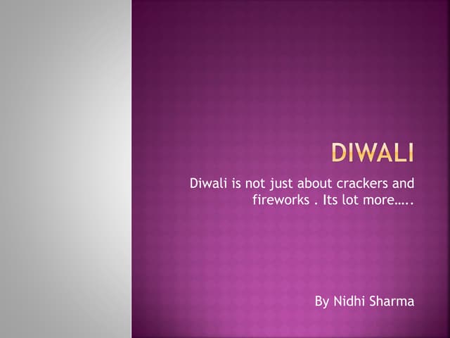 Introduction to Diwali | PPTX