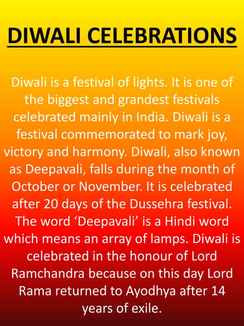Introduction to Diwali | PPTX