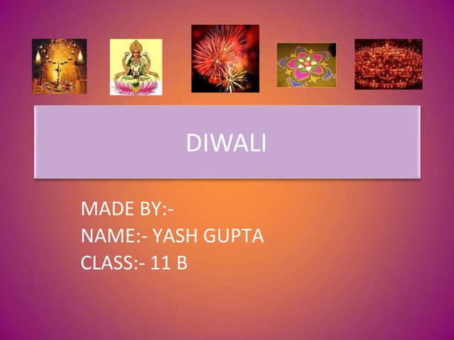 Diwali Festival of Lights for Kids | PPTX