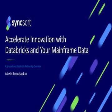 Accelerate Innovation with Databricks and Your Mainframe Data | PDF