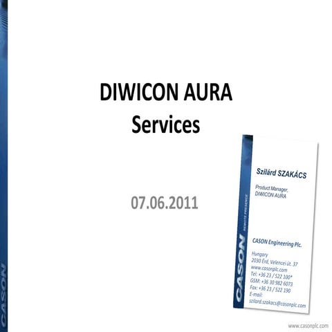 DIWICON AURA Services - CASON Sales Meeting 2011 | PPT