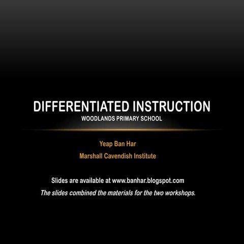 Differentiated Instruction (General) | PPTX