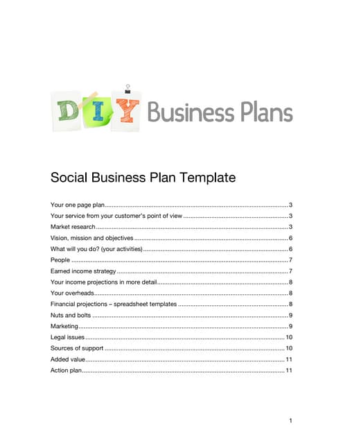 Social Enterprise Business Model Canvas landscape | PDF | Business ...