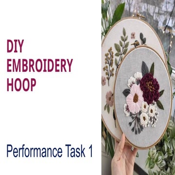 DIY EMBROIDERY HOOP.pptx TLE 7 AND 8 EXPLORATORY | PPTX