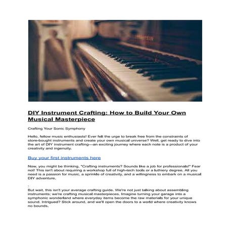 DIY Instruments | PDF