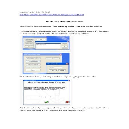 Diyobd2 how to setup j2534 vci serial number | PDF