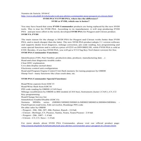 Diyobd2 svdi psa vs fvdi psa, where lies the difference | DOCX