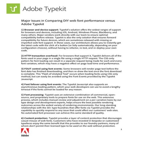 DIY Web fots vs Typekit | PDF