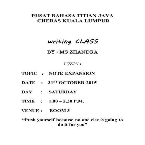 Note expansion | DOCX | Homework and Study | Education