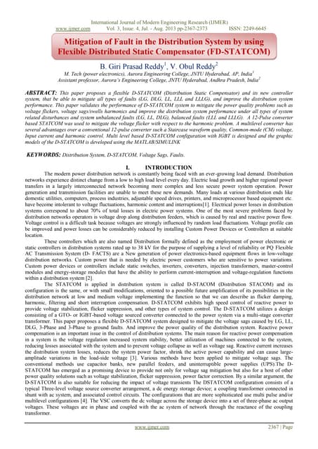 Voltage Sag And Its Mitigation Ppt