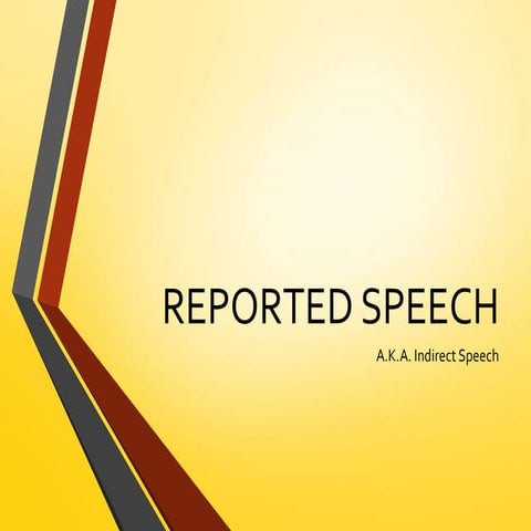 Reported speech | PPTX