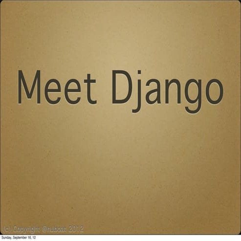 Meet Django | PPT