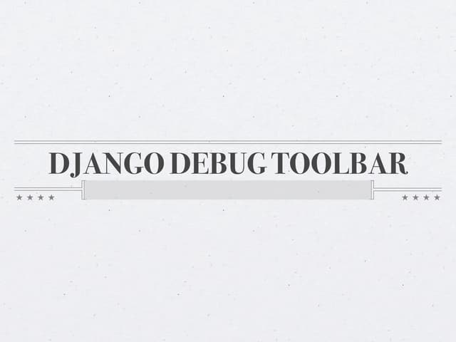 Django debug toolbar | KEY Django debug toolbar | KEY