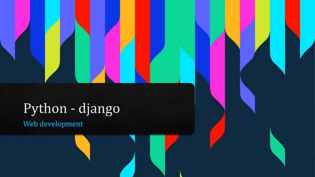 django part-2 | PPT django part-2 | PPT