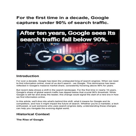 For the first time in a decade, Google captures under 90% of search ...