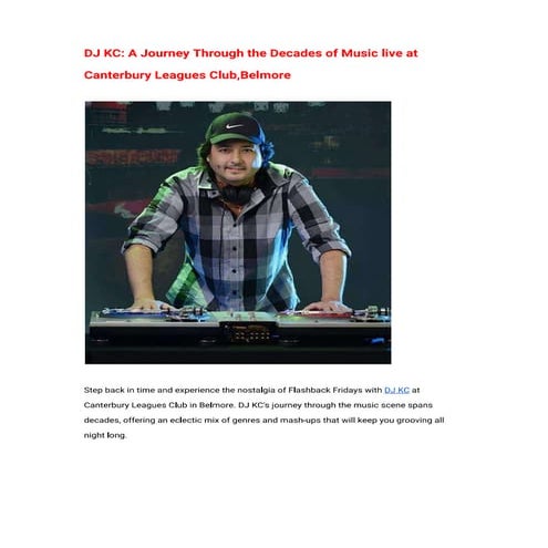 DJ KC: A Journey Through the Decades of Music live at Canterbury ...