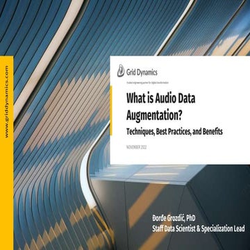 [DSC Europe 22] What is Audio Data Augmentation? Techniques, Best ...
