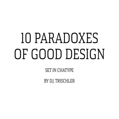 10 Paradoxes of Good Design | PPT
